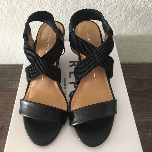 Report | Shoes | Nib Report Sinclair Black Sandals | Poshmark